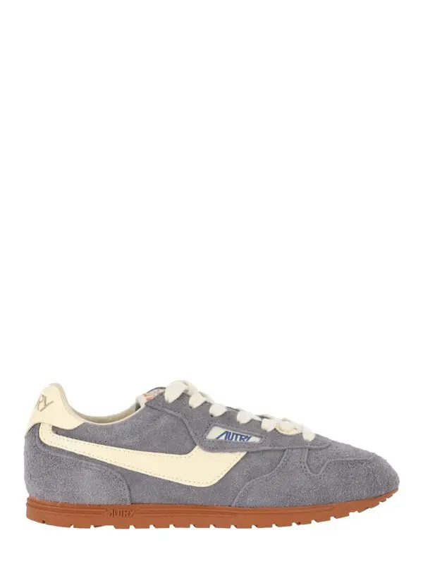 AUTRY Suede & Leather Low-top Sneakers - Grey