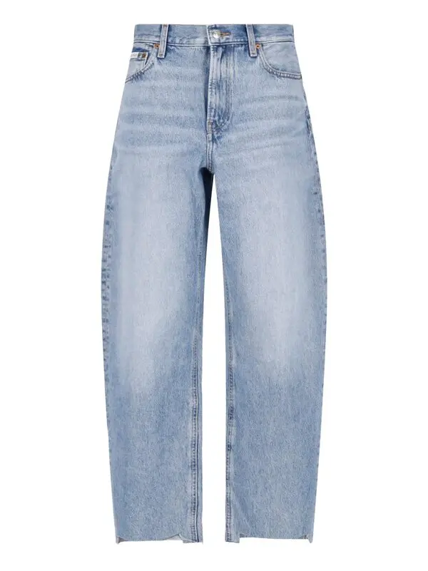 Calvin Klein High-waist Wide-leg Jeans - Light Blue
