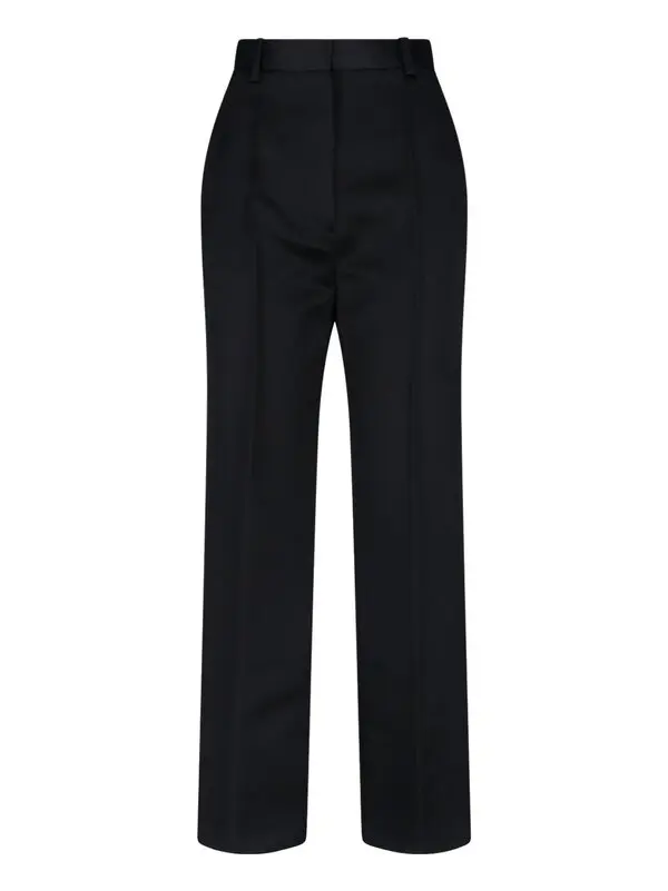 Loro Piana 100% Silk Tailored Trousers - Black