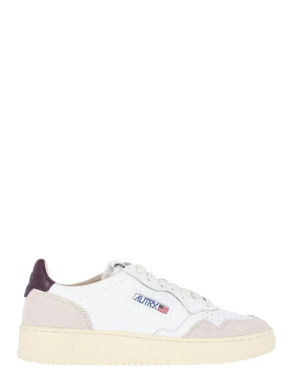 AUTRY Leather & Suede Sneakers - White
