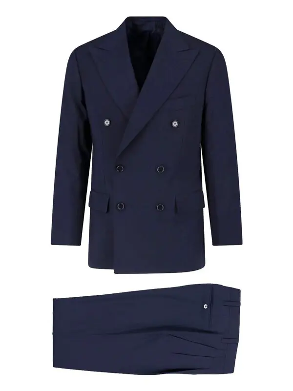 Cesare Attolini 100% Virgin Wool Dress For - Blue