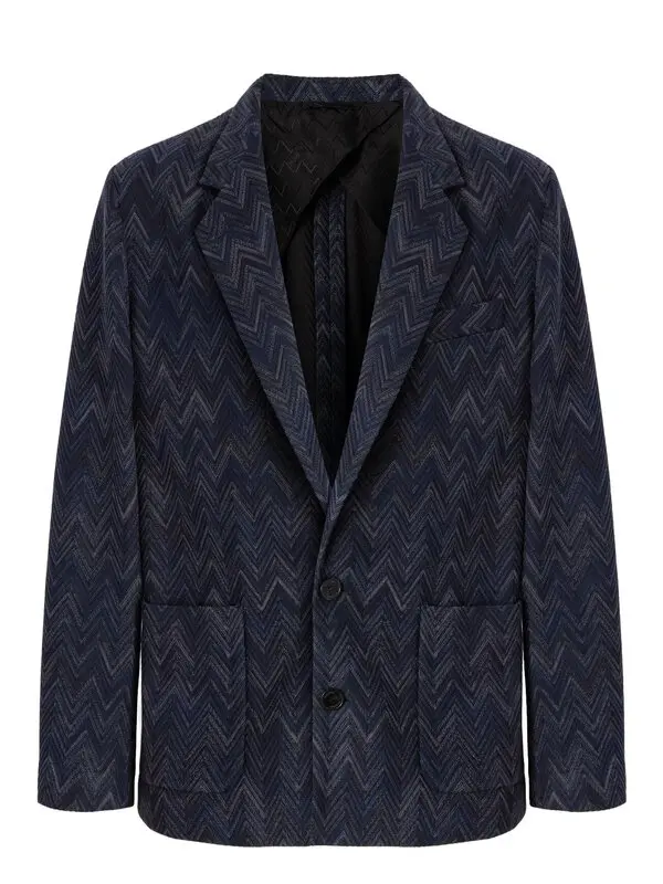Missoni Cotton And Viscose Zig Zag Blazer - Multicoloured