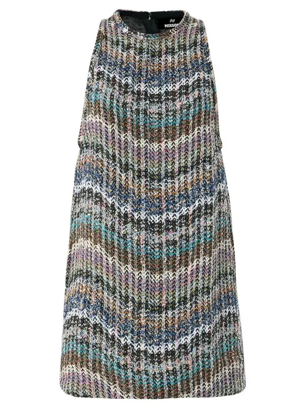 Missoni Chevron Knit Mini Dress With Sequins - Multicoloured