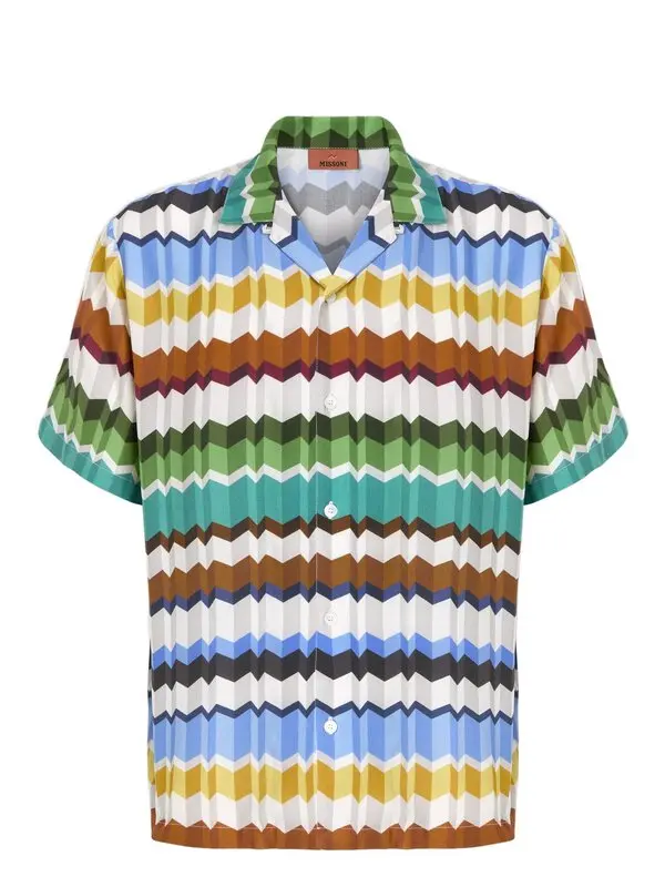 Missoni Zig Zag Viscose Bowling Shirt - Multicoloured