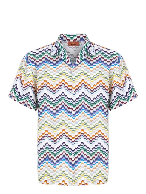 Missoni Short-sleeve Viscose Bowling Shirt - Multicoloured