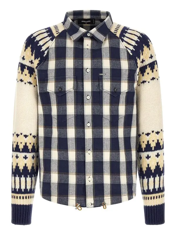 Dsquared2 Classic Check Drawstring' Shirt - Multicolor