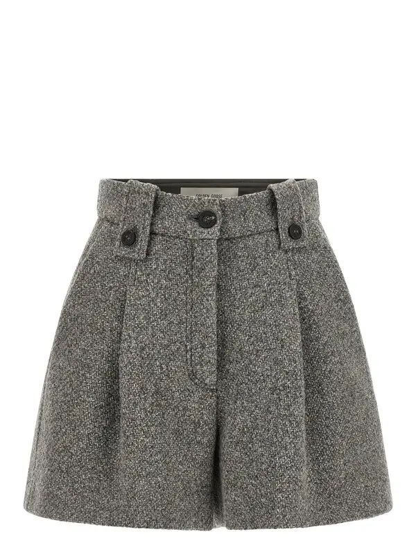GOLDEN GOOSE Ryanna Virgin Wool Shorts - Gray