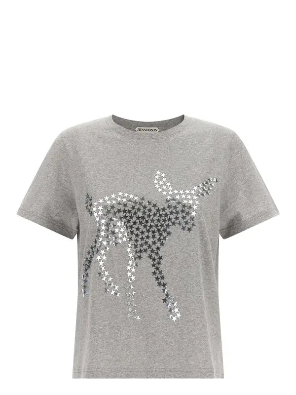 JW Anderson Animal Stars" Cotton T-shirt - Gray