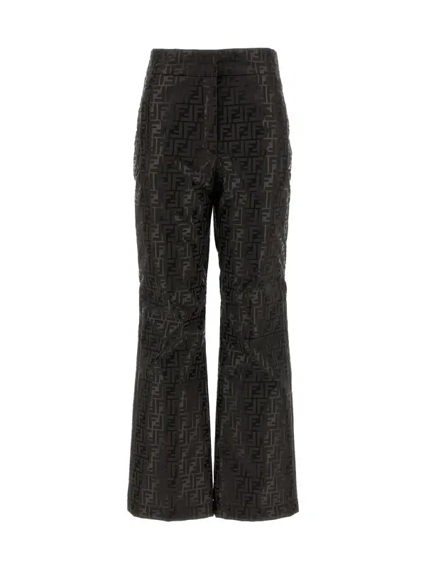 Fendi Ski Pants With Ff Pattern - Brown