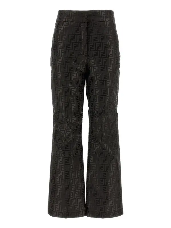 Fendi Ski Pants With Ff Pattern - Brown
