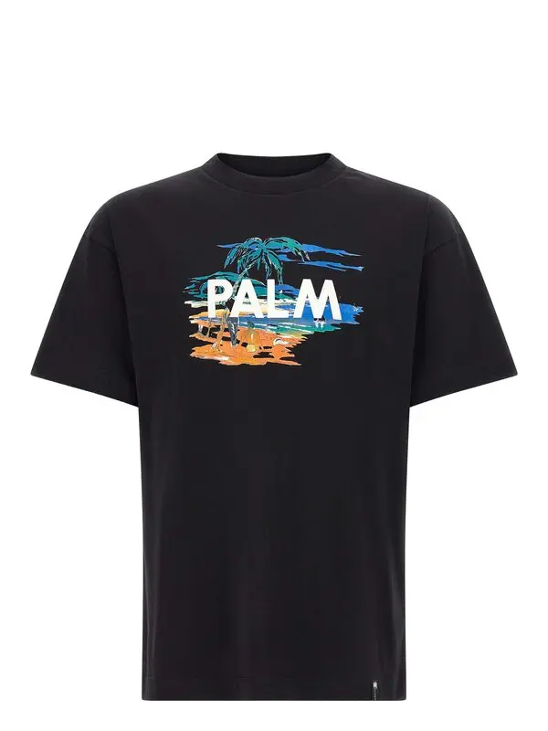 Palm Angels Graphic Print T-shirt - Black