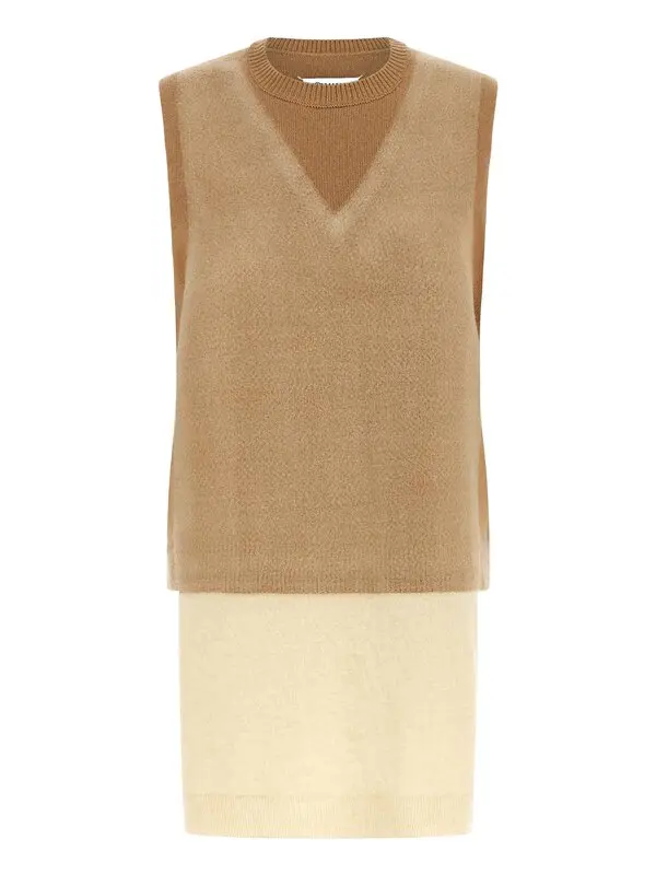 MAISON MARGIELA Memory Of" Vest In Virgin Wool - Cream