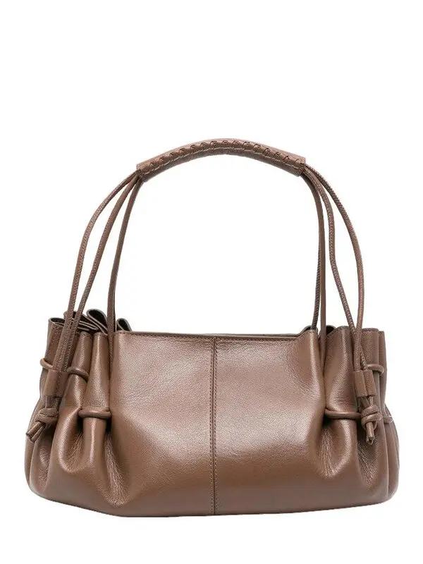 Hereu Braided Handle Leather Tote - Brown