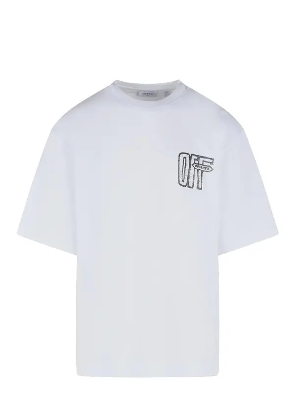Off-White Motion Arrow' Cotton T-shirt - White
