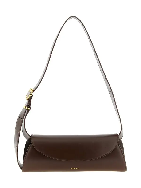JIL SANDER Small Cannolo Shoulder Bag - Brown
