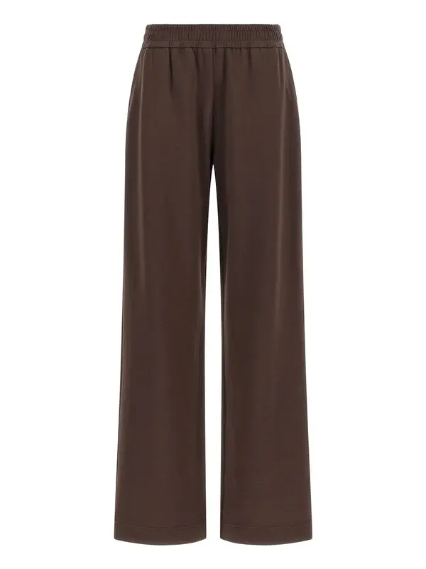 Moncler Double Knit Wide Leg Joggers - Brown