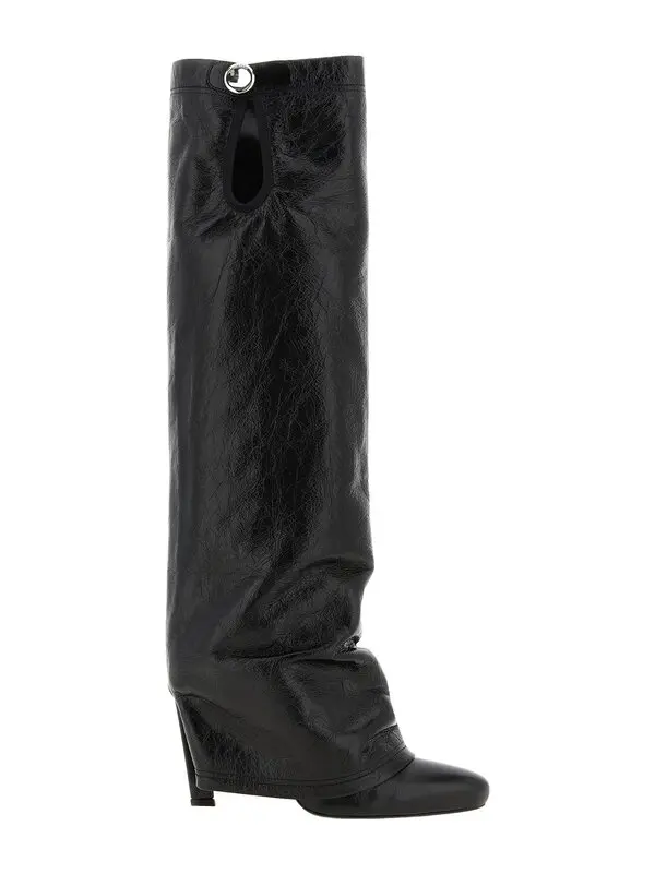 Attico Leon' Knee High Boots - Black