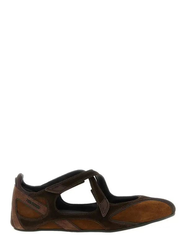 Attico Floor 01' Suede Ballet Flats - Brown