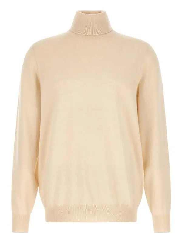 Brunello Cucinelli Cashmere Turtleneck Sweater - White