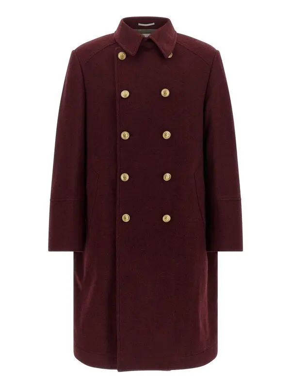 Brunello Cucinelli Double-breasted Pure Cashmere Coat - Multicolor