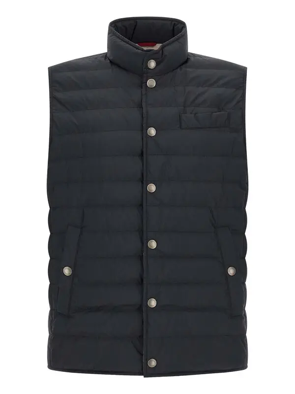 Brunello Cucinelli Techno Fabric Padded Vest - Blue