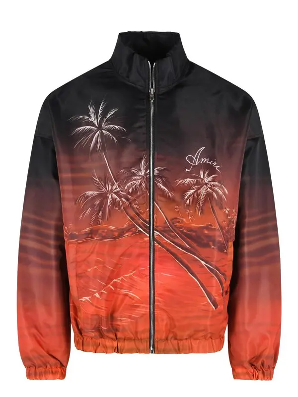 Amiri Palms Print Bomber Jacket - Orange