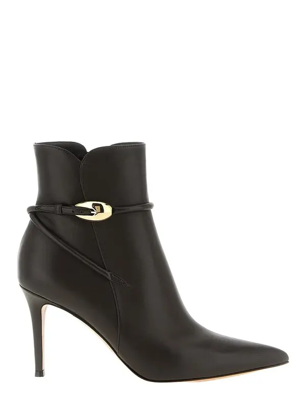 GIANVITO ROSSI Jungle Mamba Stiletto Ankle Boots - Brown