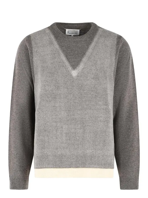 MAISON MARGIELA Knit Virgin Wool Sweater - Cream