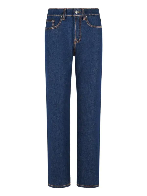 Versace Denim Jeans With Medusa Biggie Detail - Blue