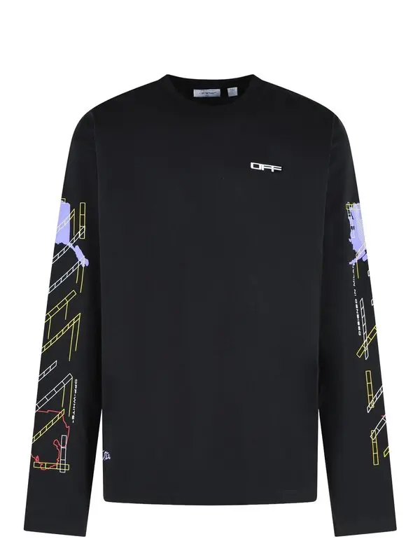 Off-White Archigeography Arrow' Cotton T-shirt - Black