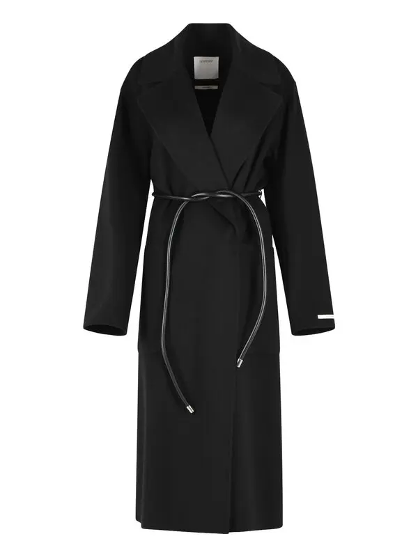 Sportmax Zannata Oversize Virgin Wool Coat - Black