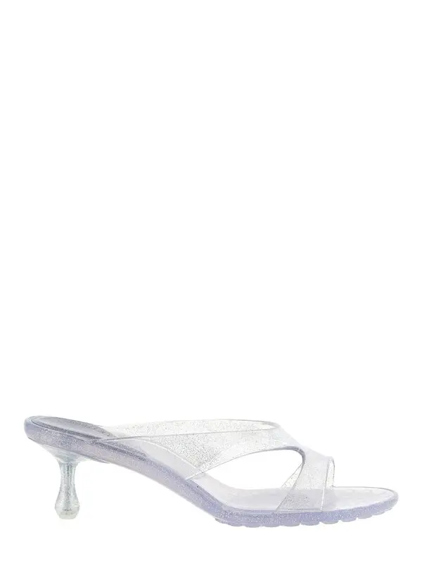 JIMMY CHOO Jelly Drop Glitter Sandals - Silver