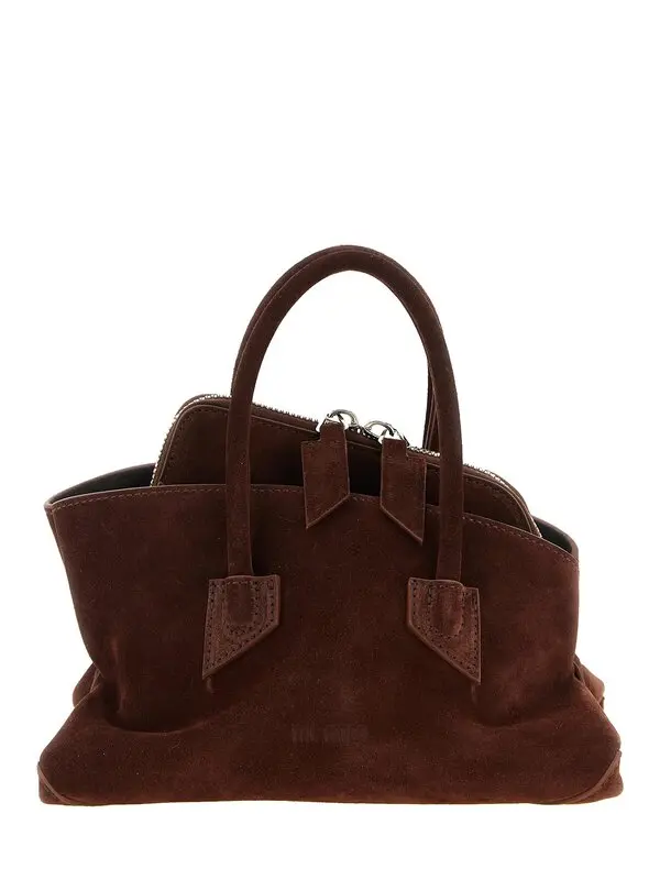 Attico La Passeggiata Mini Suede Handbag - Brown