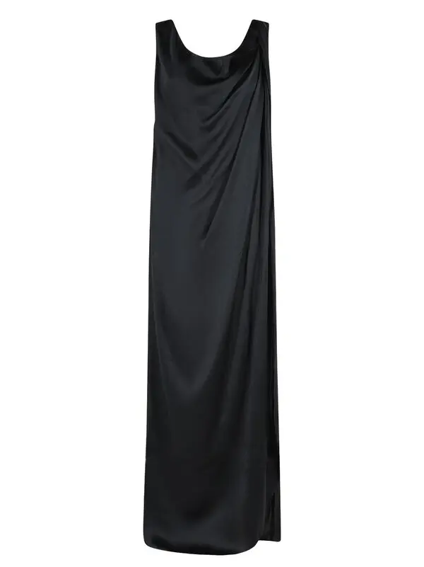MAISON MARGIELA Silk Blend Maxi Dress - Black