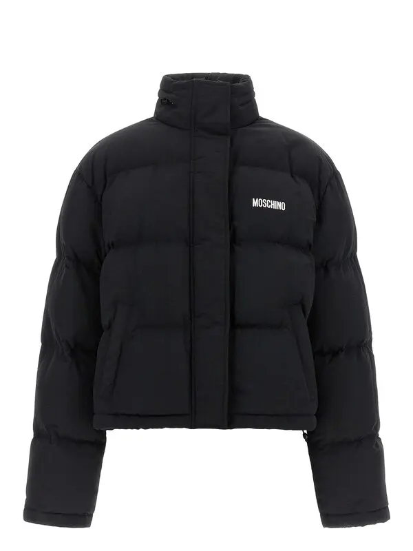 Moschino Smiley Padded Bomber Jacket - Black