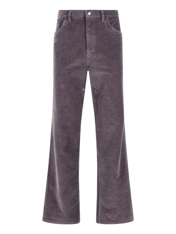 Marni Corduroy Cotton Flared Pants - Gray