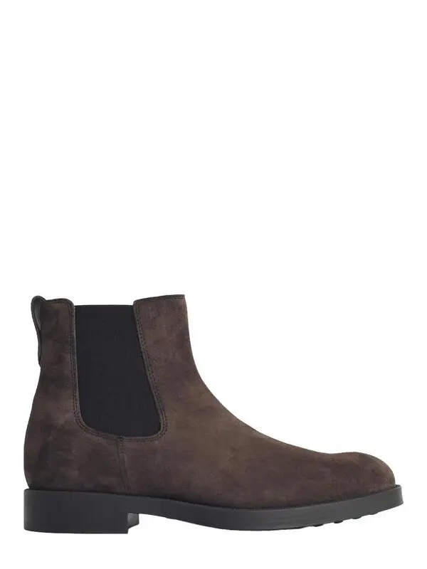 TOD'S Suede Leather Chelsea Ankle Boots - Brown