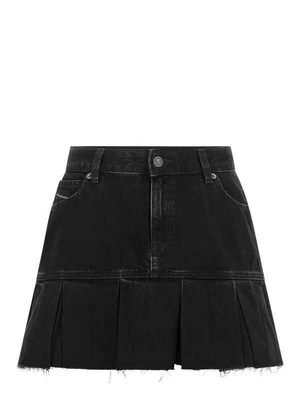 DIESEL® De-reen' Pleated Denim Mini Skirt - Blue