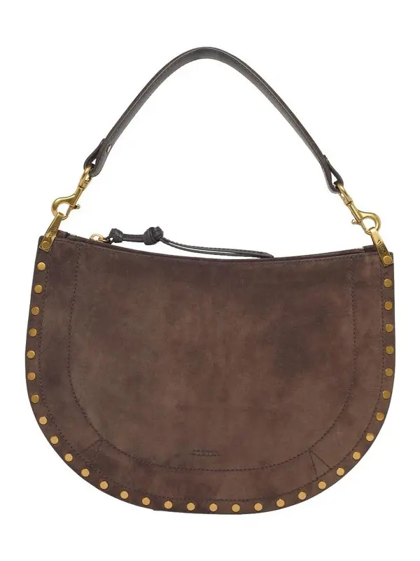 Isabel Marant Étoile Oskan Soft Suede Bag With Stud Embellishments - Brown