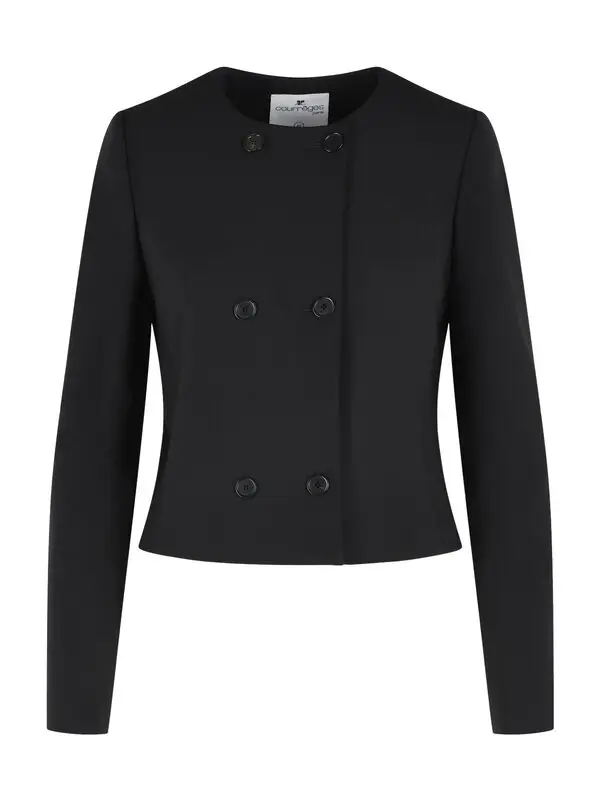 COURREGES Double-breasted Jacket - Black