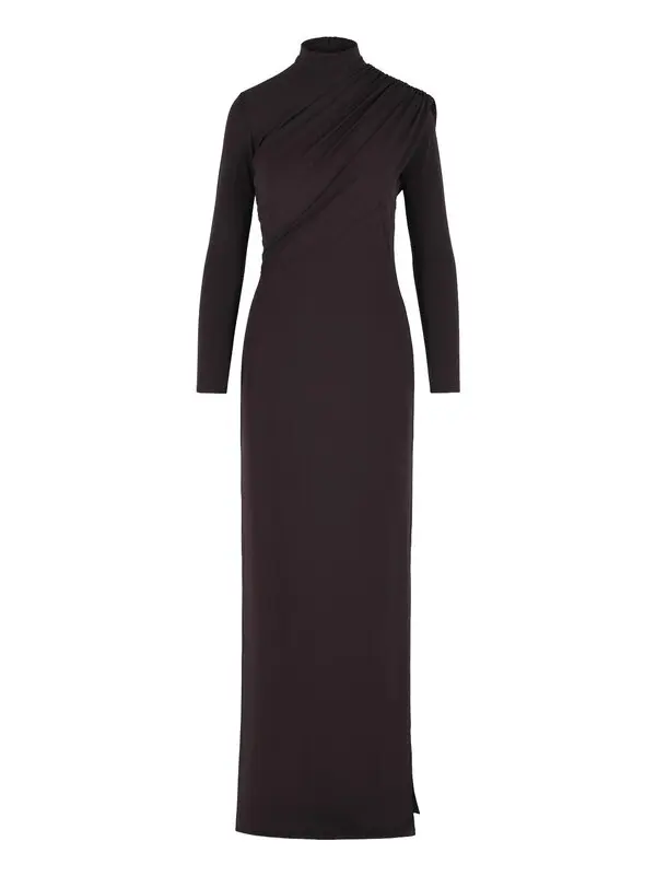 COURREGES Viscose Maxi Dress With Draping - Multicolor
