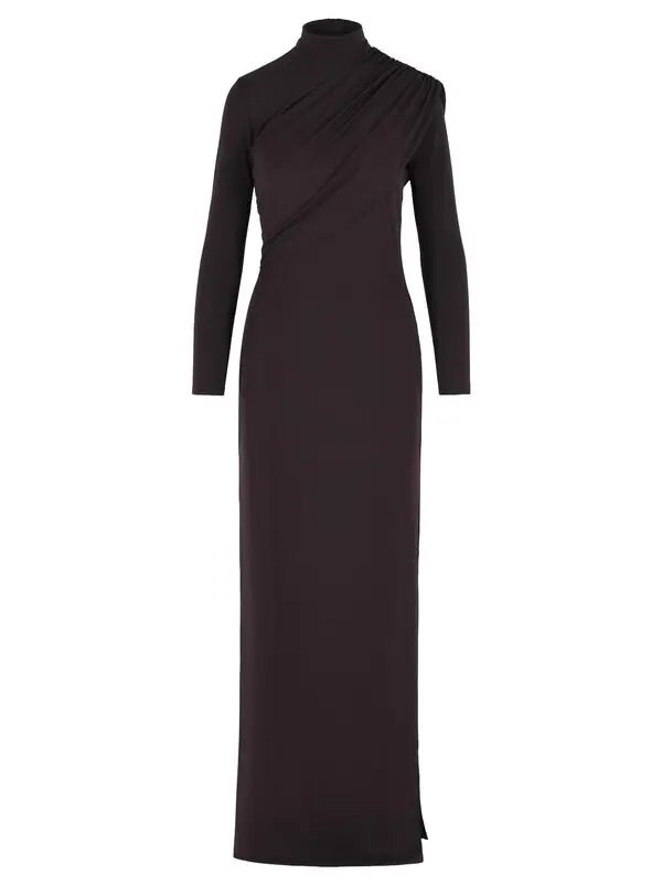 COURREGES Viscose Maxi Dress With Draping - Multicolor