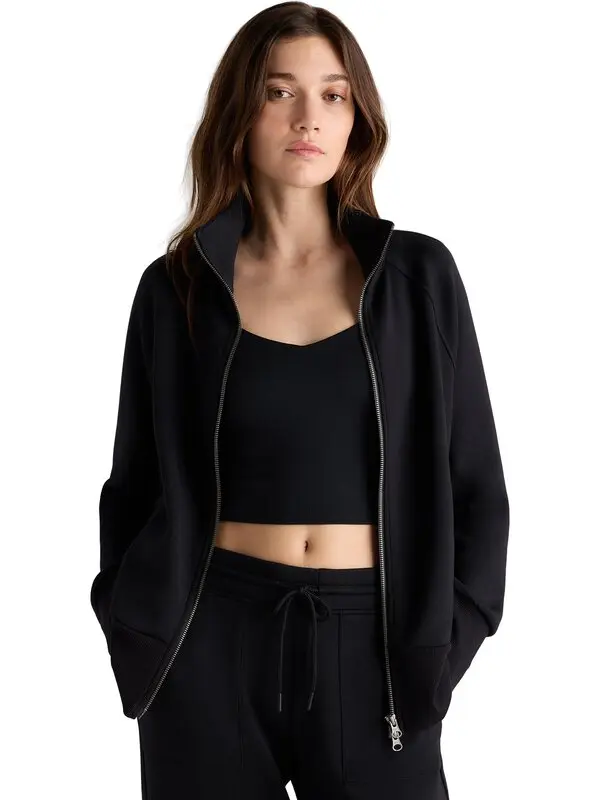 Quince Cloudcomfort Full-zip Sweatshirt - Black