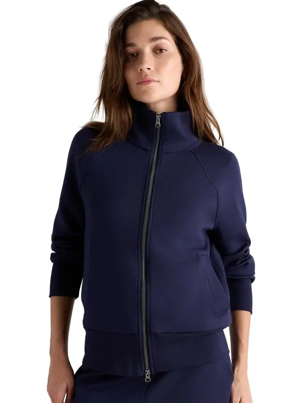 Quince Cloudcomfort Full-zip Sweatshirt - Deep Navy