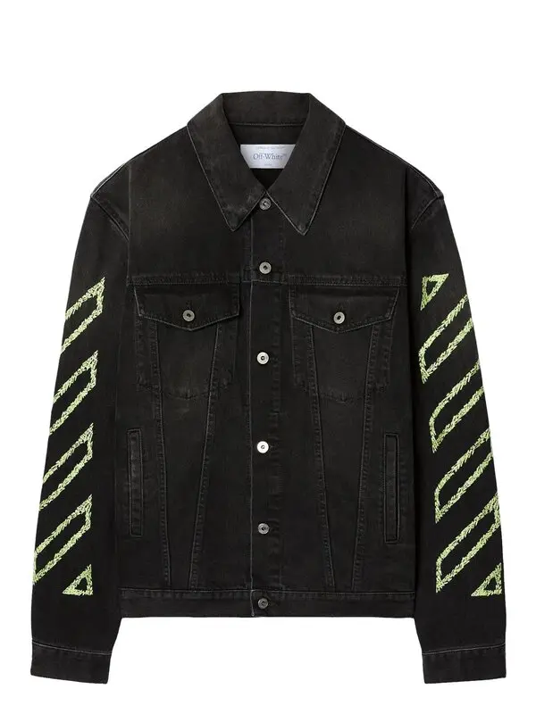 Off-White Diag Arrow Denim Jacket - Blue