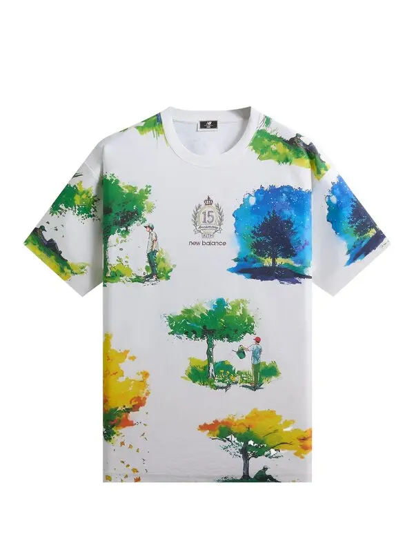 Kith X New Balance Watercolor Quinn Tee - White