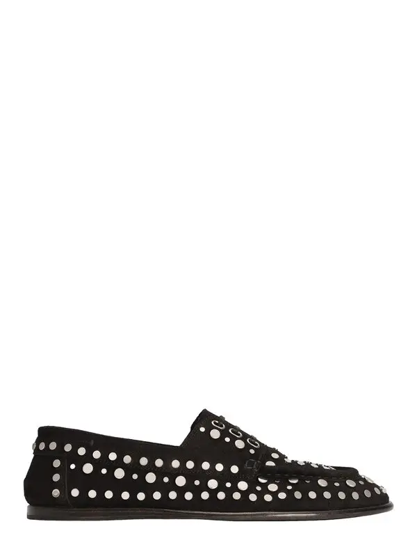 Dolce & Gabbana Split Derby Shoes With Studs - Black