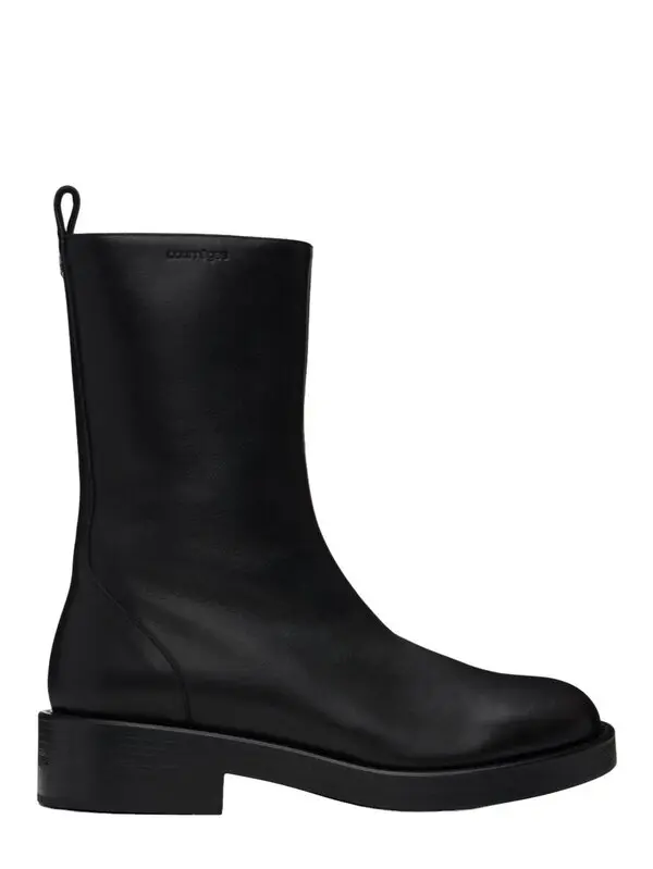 COURREGES Round Toe Rider Boots - Black