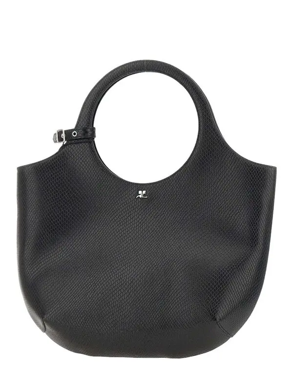 COURREGES Holy Viper Medium Tote Bag - Black