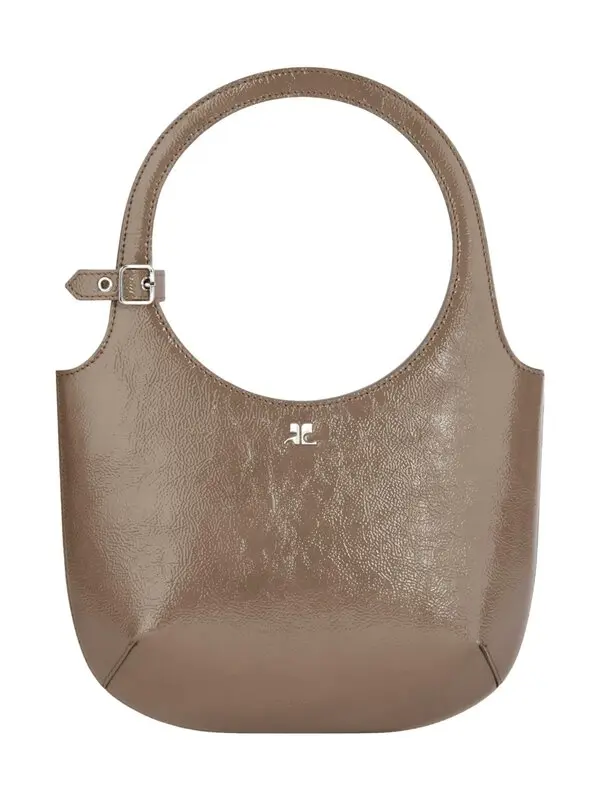 COURREGES Holy Naplack Zipped Tote Bag - Truffle